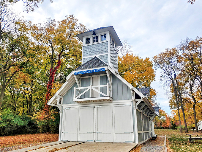 The U.S. Lifesaving Station stands as a charming reminder that before GPS and weather apps, brave souls risked everything to rescue strangers from Lake Erie's temperamental waters.