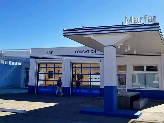 Art and education converge at this repurposed gas station, proving that in Marfa, even filling up comes with a side of cultural enrichment.