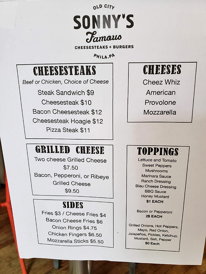 The menu &ndash; a testament to focused perfection. Like a haiku of hunger, it tells you everything you need and nothing you don't.