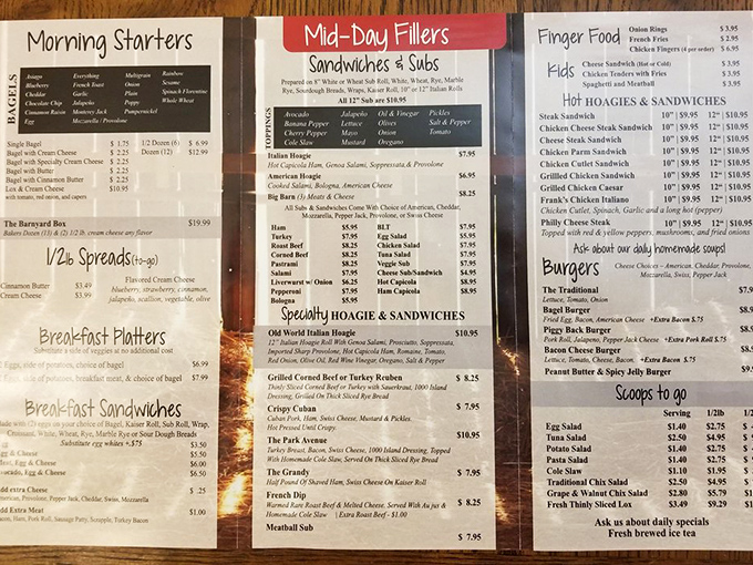 A menu that reads like a love letter to your appetite&mdash;breakfast platters, specialty sandwiches, and hoagies that demand return visits.