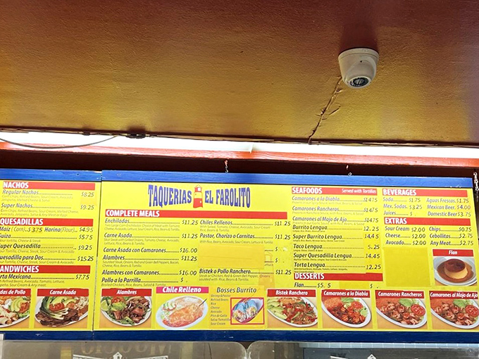 The menu board glows like the tablets Moses brought down from the mountain, if Moses had been really into excellent Mexican food.