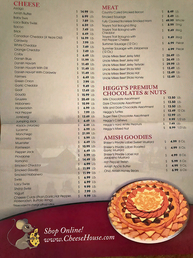 This menu isn't just a list&mdash;it's a roadmap to flavor country. From aged cheddar to chocolate-covered everything, decisions have never been so deliciously difficult.