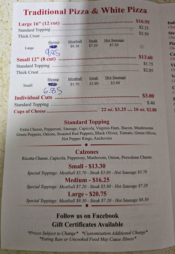 The menu at Fiori's reads like a love letter to Italian-American classics. No molecular gastronomy, just the hits that have stood the test of time.