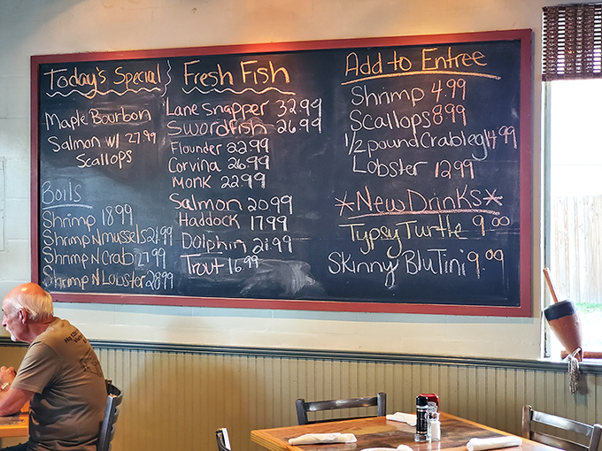 The daily chalkboard menu reads like a love letter from the ocean&mdash;each fish promising its own unique Florida seafood story. 