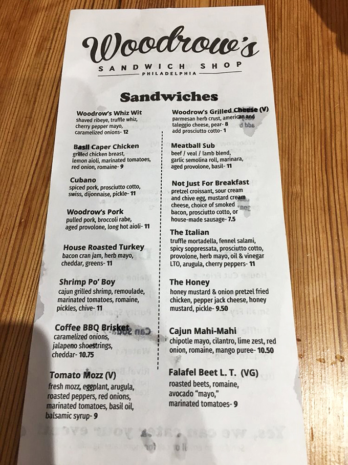 This menu isn't just a list&mdash;it's a sandwich manifesto where every option sounds like it deserves its own documentary series.