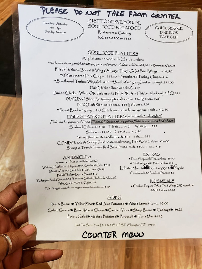 A menu that reads like poetry to hungry souls. No fancy descriptions needed when the food speaks this eloquently for itself.