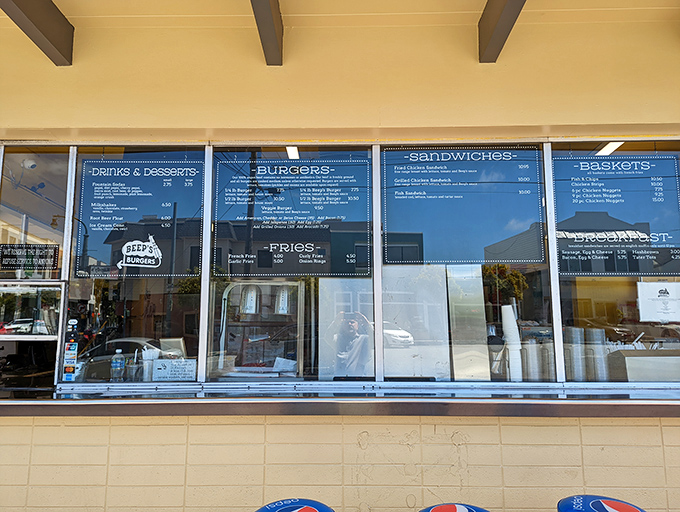 No fancy digital displays here&mdash;just straightforward menu boards showcasing honest food at honest prices. Decision paralysis has never been so delicious.