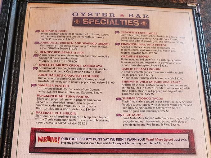 This menu isn't just a list of food&mdash;it's a roadmap to happiness. Warning included for the spice-averse, but adventure await.