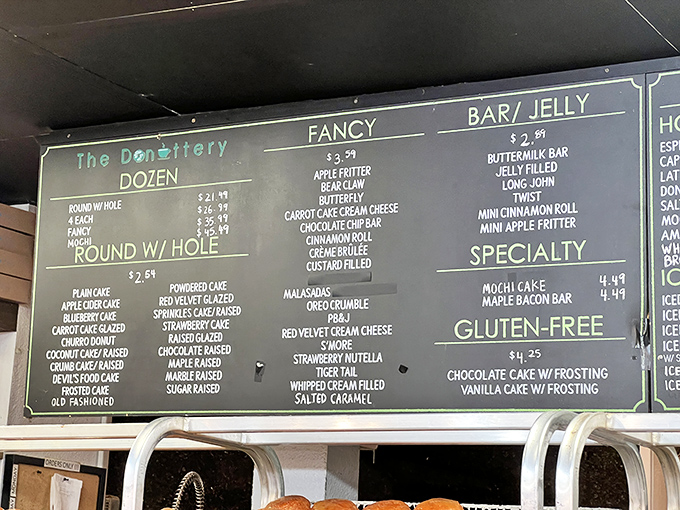 The menu board reads like a love letter to fried dough, with options that'll make your pancreas nervous but your soul happy.