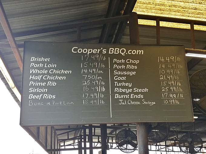 The chalkboard menu is Texas poetry&mdash;simple, direct, and promising meaty delights that'll have you contemplating a second mortgage for "just one more pound."