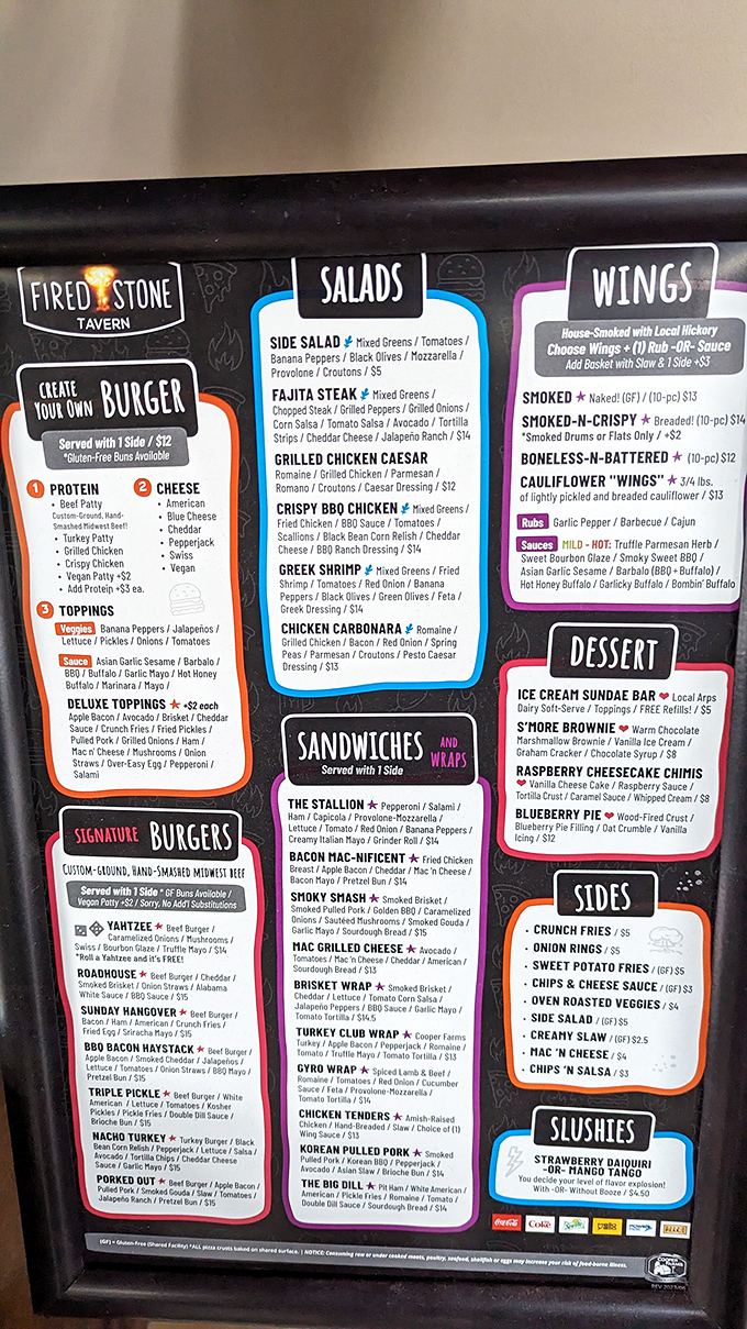 Menu decisions at Fired Stone are delicious dilemmas. The "Triple Pickle" burger calls to adventurous eaters while the brisket beckons to barbecue aficionados.