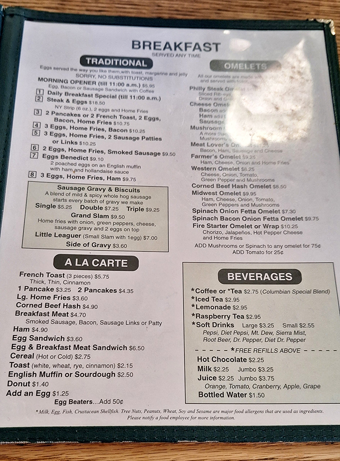 Breakfast served anytime – words that warm the soul almost as much as their legendary sausage gravy and biscuits.