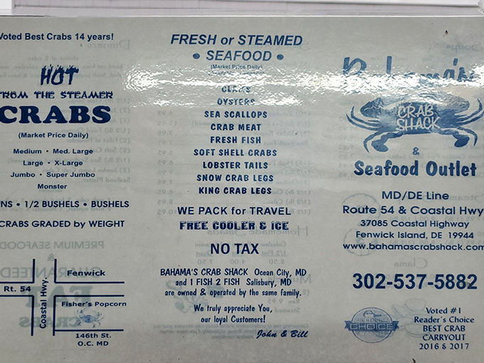 This menu isn't just a list&mdash;it's a maritime manifesto. "We pack for travel" might be the most beautiful four words in the English language.