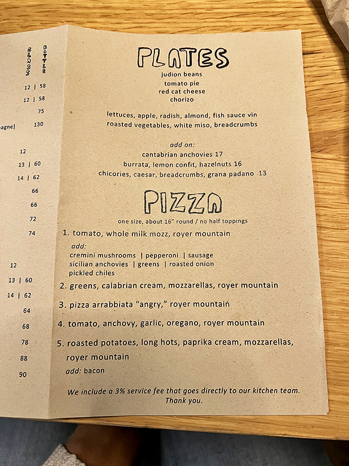 A menu that doesn't need 50 pages to impress. Each option reads like a love letter to ingredients that actually belong together.