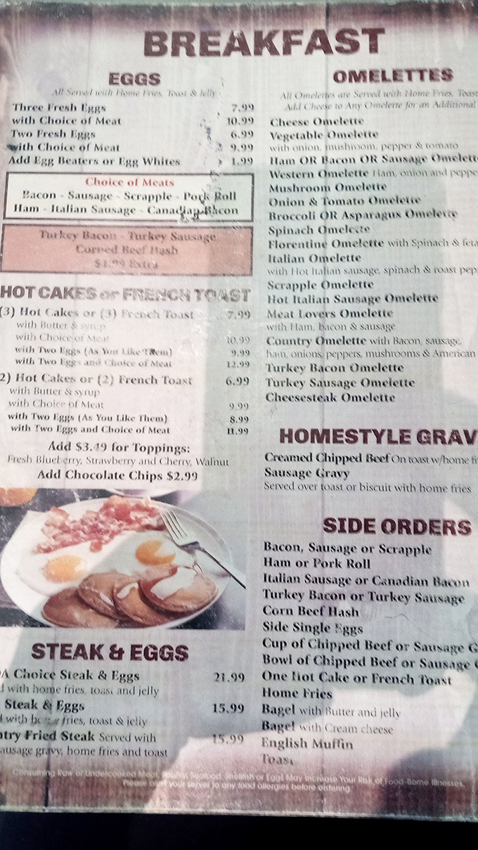 This menu isn't just a list of options&mdash;it's a roadmap to breakfast nirvana with enough choices to warrant multiple visits.