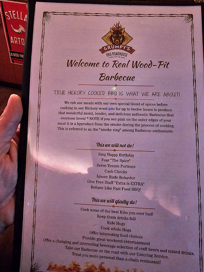 Their menu philosophy is refreshingly honest: they won't sing Happy Birthday or fear "The Spice," but they'll definitely cook some of the best ribs you've ever had.