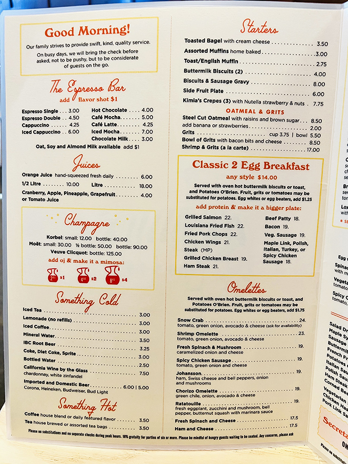 A menu that respects the classics while offering enough variety to keep regulars coming back. The real struggle? Choosing just one thing.