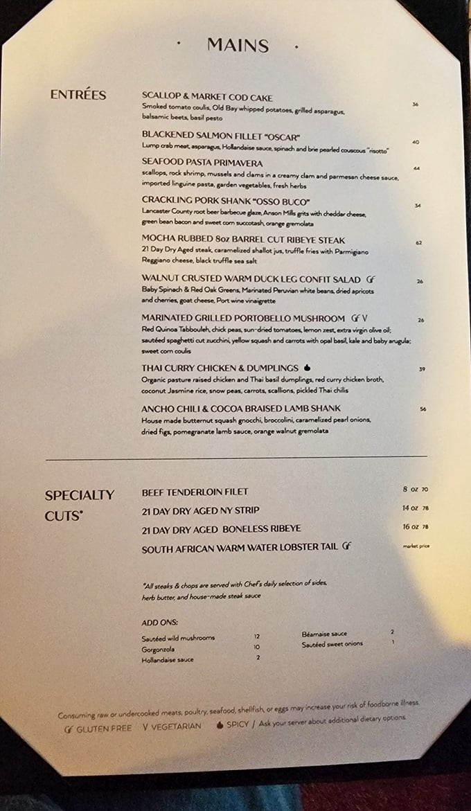 Every dish tells a story of culinary craftsmanship, from that legendary pork osso bucco to innovative creations.