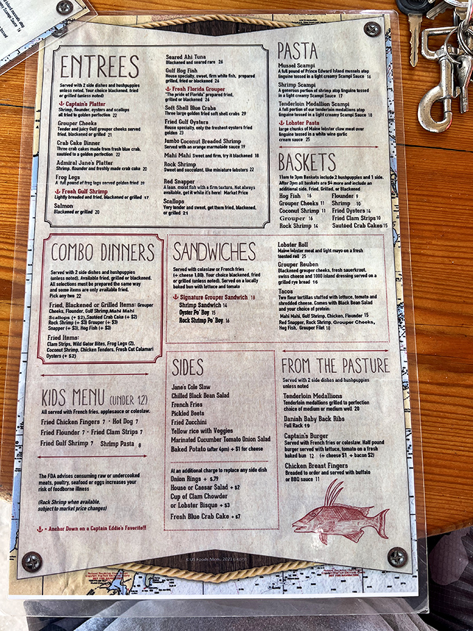 This menu reads like a love letter to Florida's waters &ndash; decisions this good shouldn't be legal.