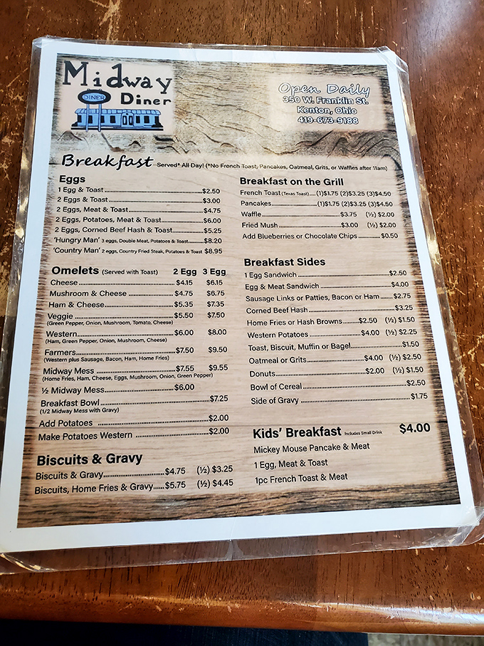 The menu at Midway doesn't need fancy fonts or pretentious descriptions—just straightforward breakfast classics that have stood the test of time and countless hungry Ohioans.