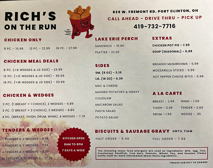 This menu reads like a love letter to comfort food, with fried chicken starring as the main character.