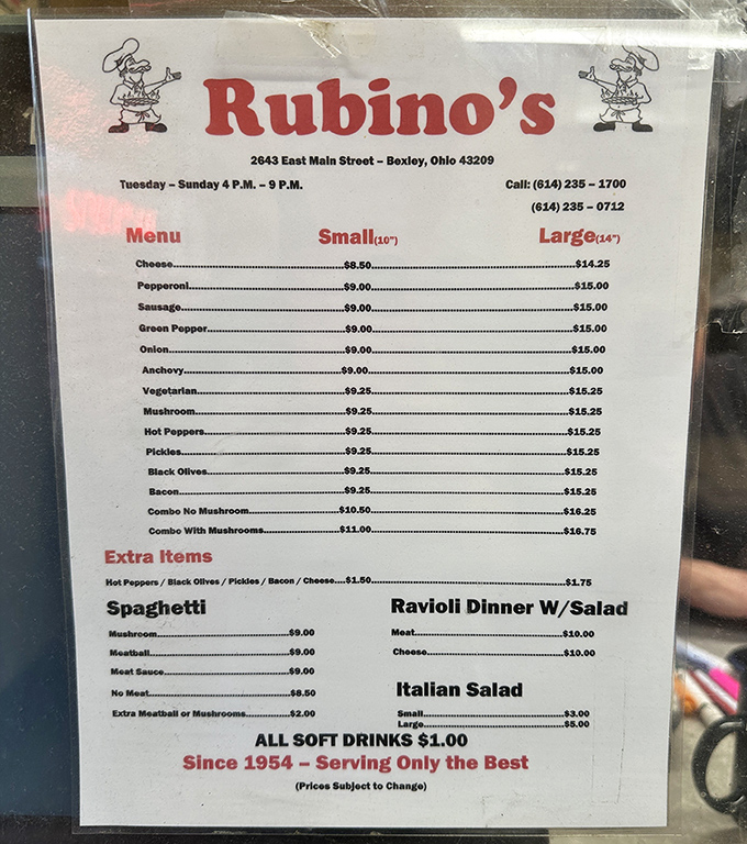 A menu unchanged since The Beatles were topping charts. No QR codes, no seasonal specials&mdash;just timeless Italian-American classics that have sustained generations.