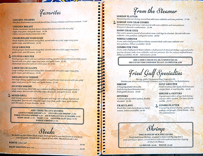 A menu that reads like a love letter to the Gulf&mdash;where indecision isn't a problem, it's part of the experience.