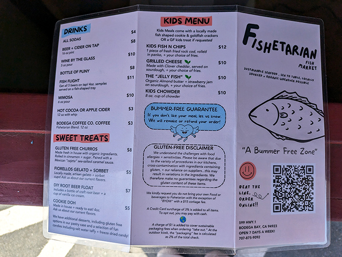 A menu that doesn't need fancy fonts or flowery descriptions. When your food is this good, you can let it speak for itself.