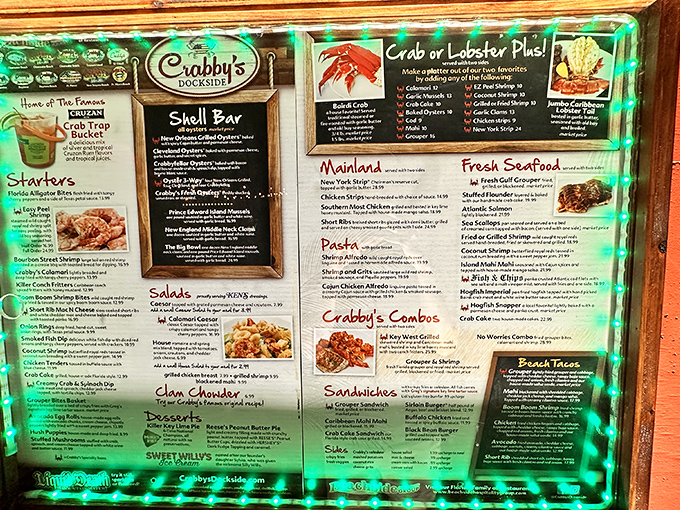 A menu that reads like a love letter to seafood lovers. Decision paralysis has never been so delicious. 