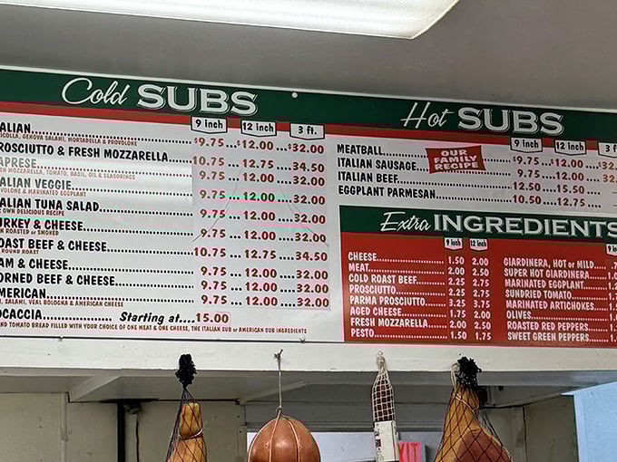 The menu board tells no lies: straightforward Italian classics without fancy names or gimmicks. Just honest food that speaks for itself.