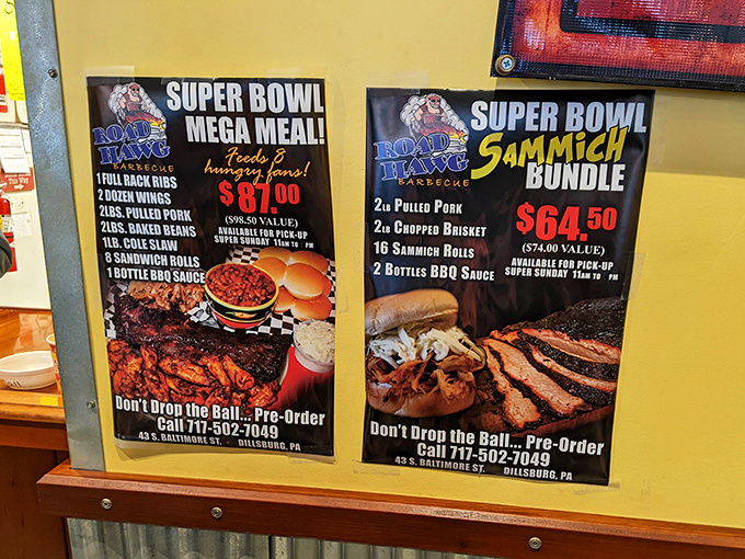 These menu boards don't just list options; they're roadmaps to smoky paradise with portions that mean business.