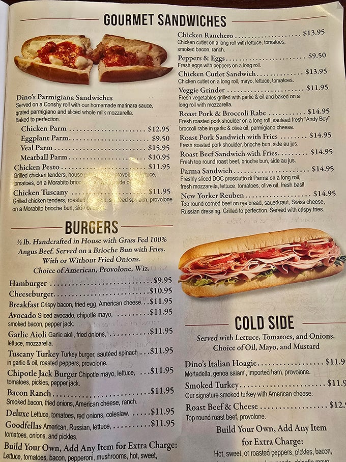 A menu that reads like a greatest hits album of Italian-American comfort food classics.