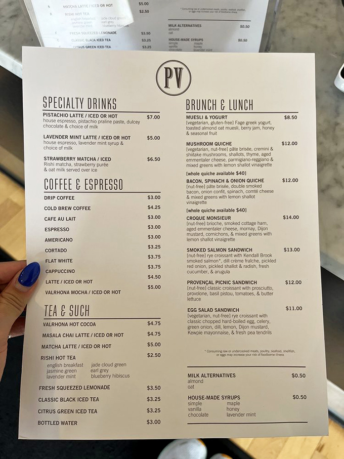 The menu reads like a love letter to French patisserie with Midwestern hospitality&mdash;specialty drinks and savory options that make deciding what to order life's sweetest dilemma.