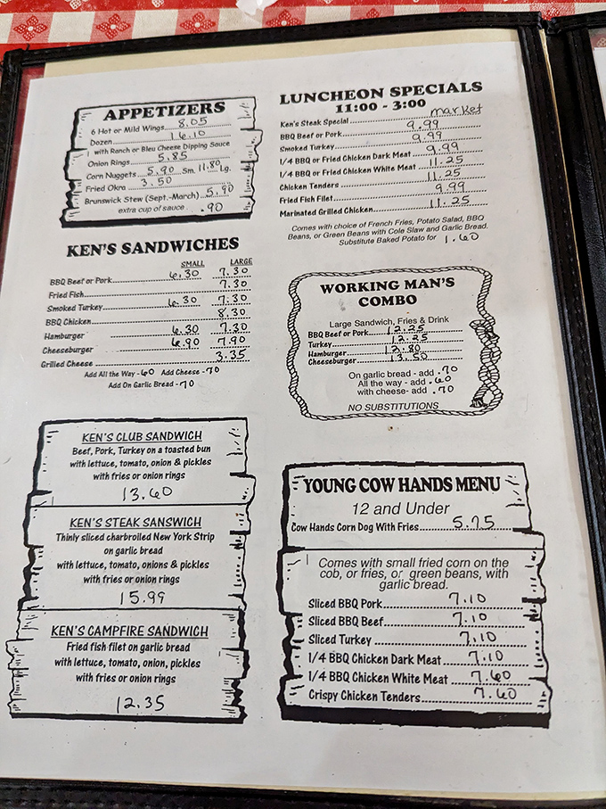 A menu that doesn't need fancy fonts or flowery descriptions. When your food speaks this loudly, the menu just needs to get out of the way.