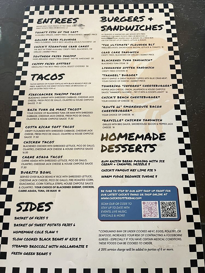 This menu reads like a love letter to seafood enthusiasts. The hardest relationship you'll have today is choosing just one dish.