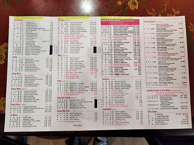 The menu reveals a universe of possibilities &ndash; hundreds of dishes waiting to be discovered on your culinary adventure.