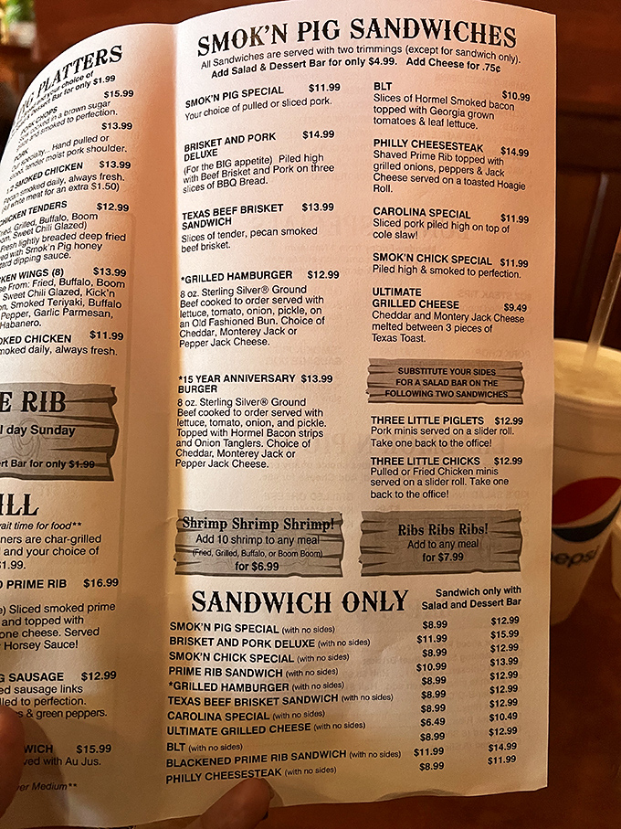 The menu reads like a love letter to carnivores. Choosing just one item might be the hardest decision you'll make all day.