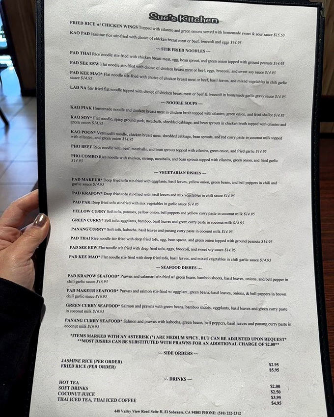 This menu reads like a love letter to Thai cuisine, with each dish promising its own unique flavor adventure.