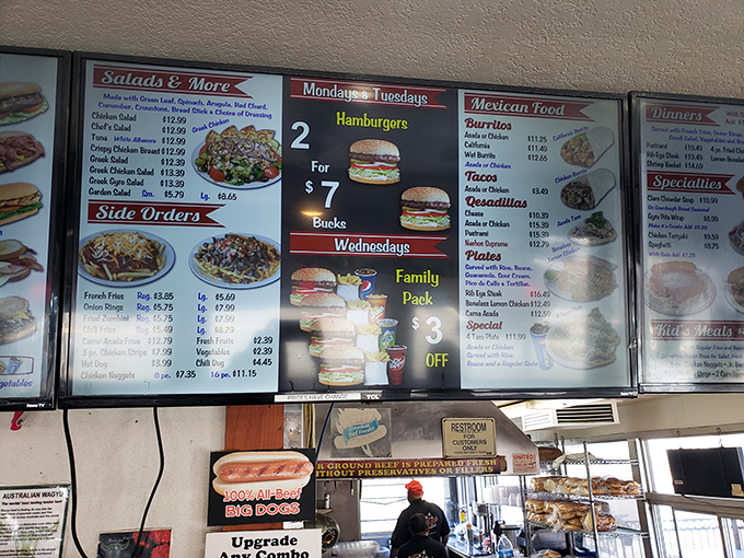 That menu board tells a story of culinary commitment&mdash;where Monday's two-for-special might be the best relationship you'll have all week.