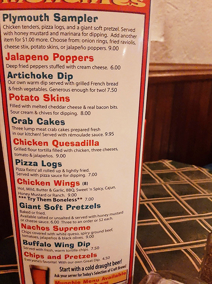 The menu reads like a comfort food love letter – each item promising the kind of satisfaction that makes diets tomorrow's problem.