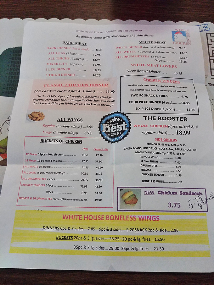 The menu at White House Chicken reads like a love letter to poultry. Dark meat or white meat? That's the existential question you'll face here.