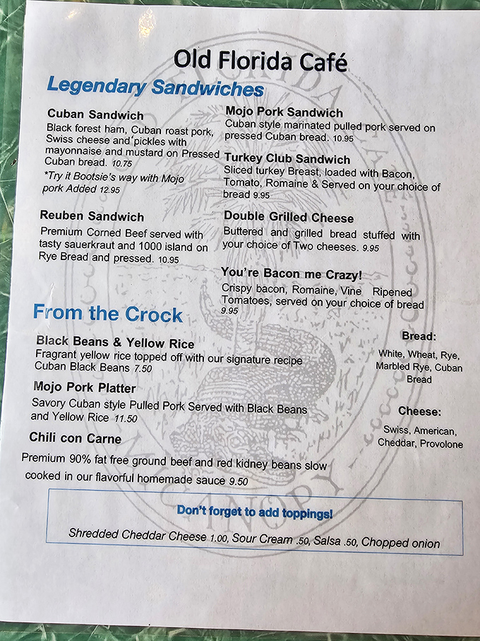 This menu reads like a love letter to carbs, and I'm ready to propose.