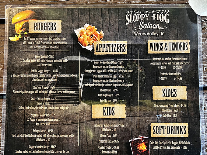 This menu reads like a cardiologist's nightmare and a food lover's fever dream rolled into one.