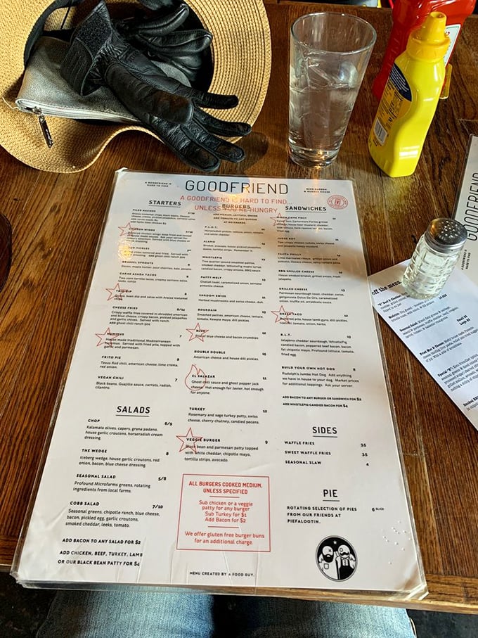 A menu that doesn't need fancy fonts or flowery descriptions&mdash;just honest food that speaks for itself, with that Frito Pie calling your name.