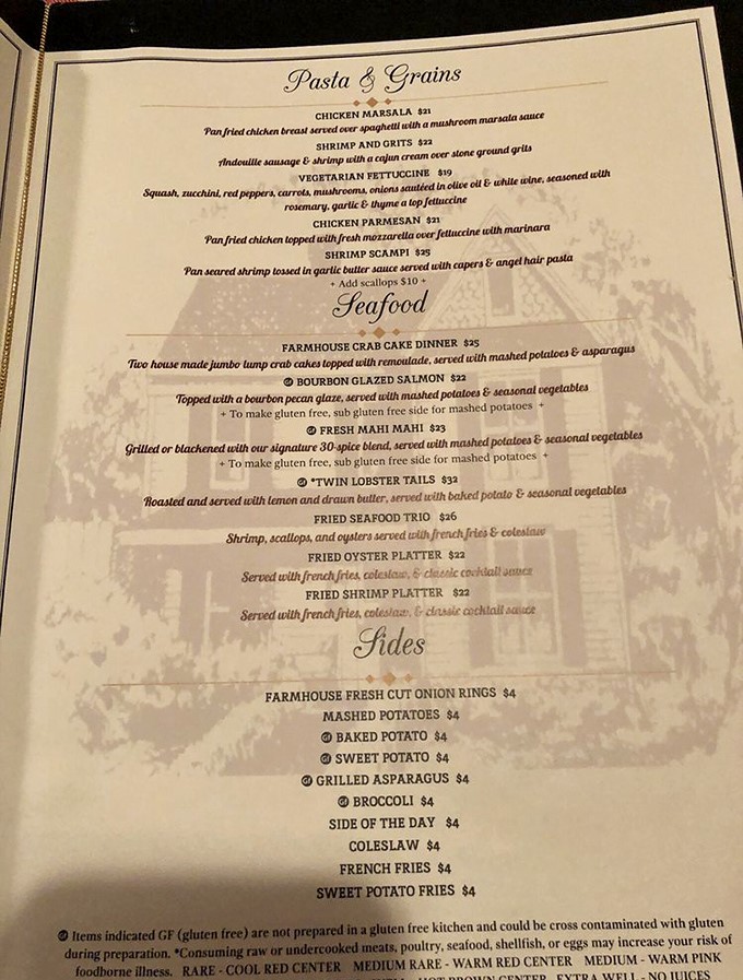 A menu that reads like a love letter to comfort food classics, each dish promising the kind of satisfaction that makes you plan your next visit.