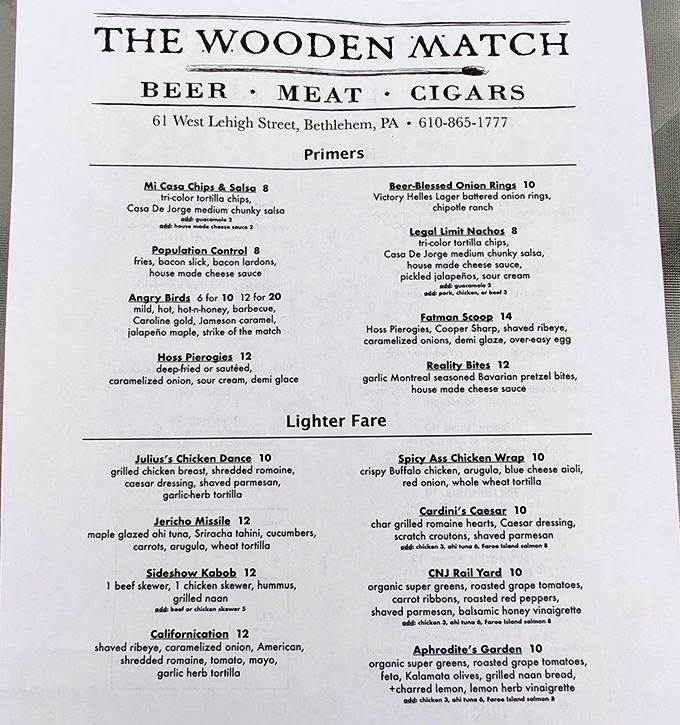 When a menu boldly proclaims "Beer, Meat, Cigars," you know you're not at one of those places with kale smoothies.