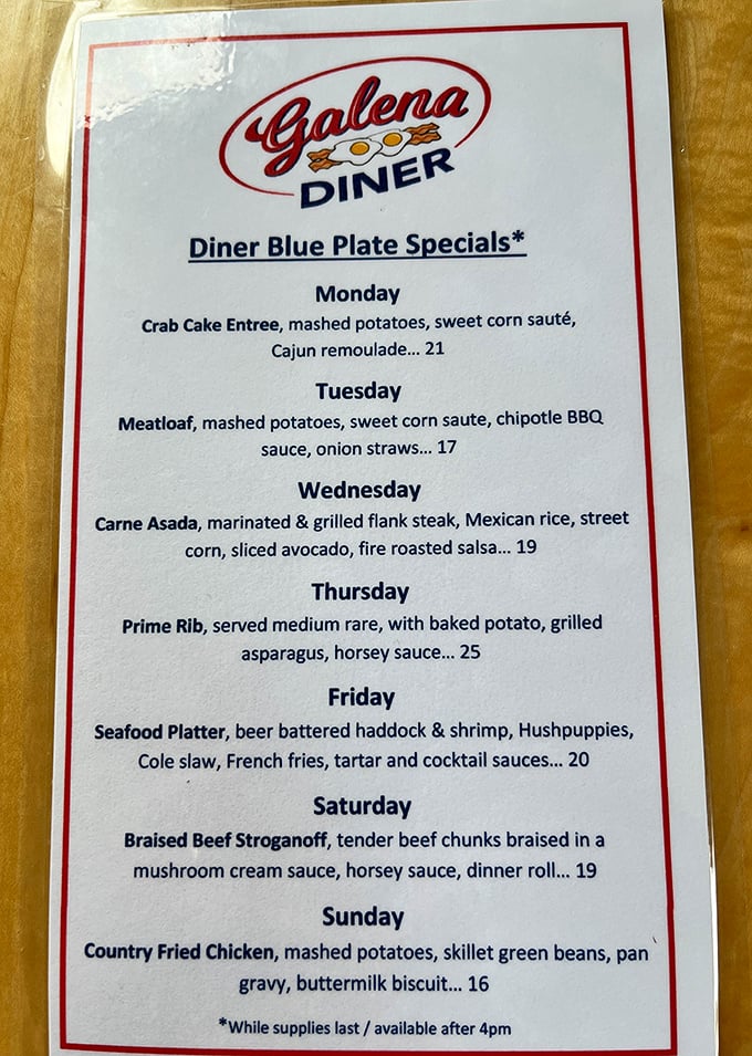 A menu that reads like a love letter to American classics&mdash;the chicken and waffles section practically winks at you.