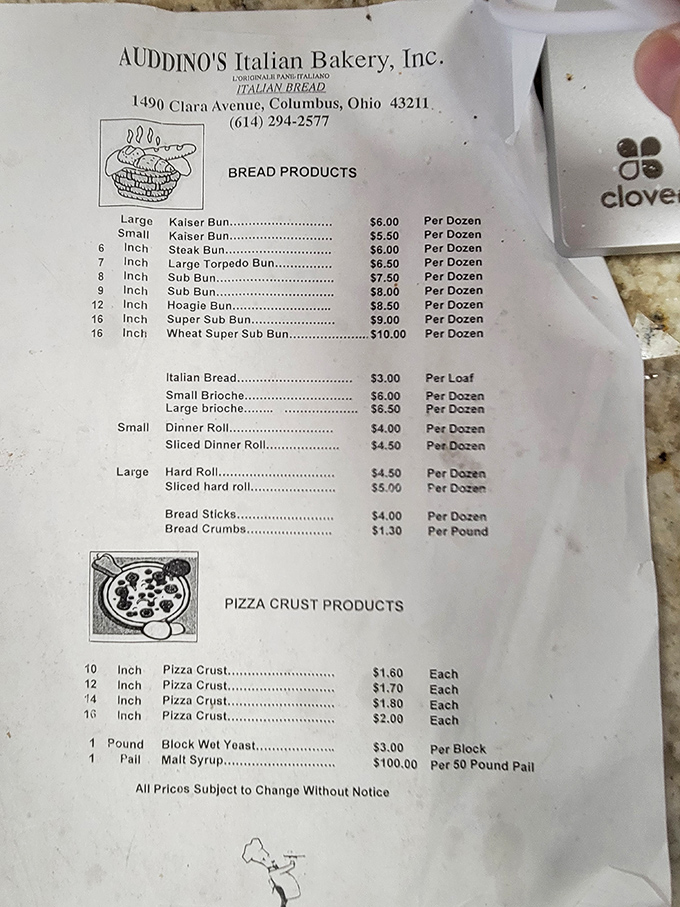 A menu that hasn't changed in decades because perfection needs no updates. These bread products have launched thousands of Columbus family dinners.