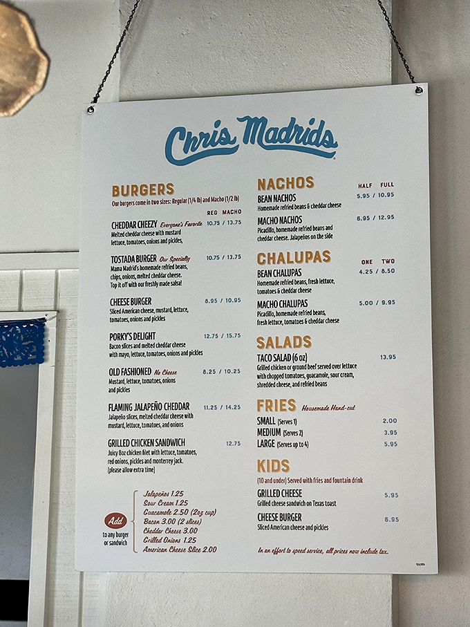 The menu board &ndash; a roadmap to happiness. Notice how "Cheddar Cheezy" is rightfully labeled "Everyone's Favorite."