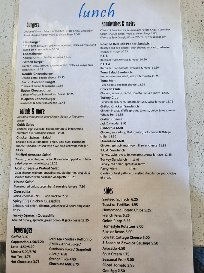 A menu that reads like a love letter to comfort food classics, with enough variety to satisfy both the traditionalist and the adventurous eater.